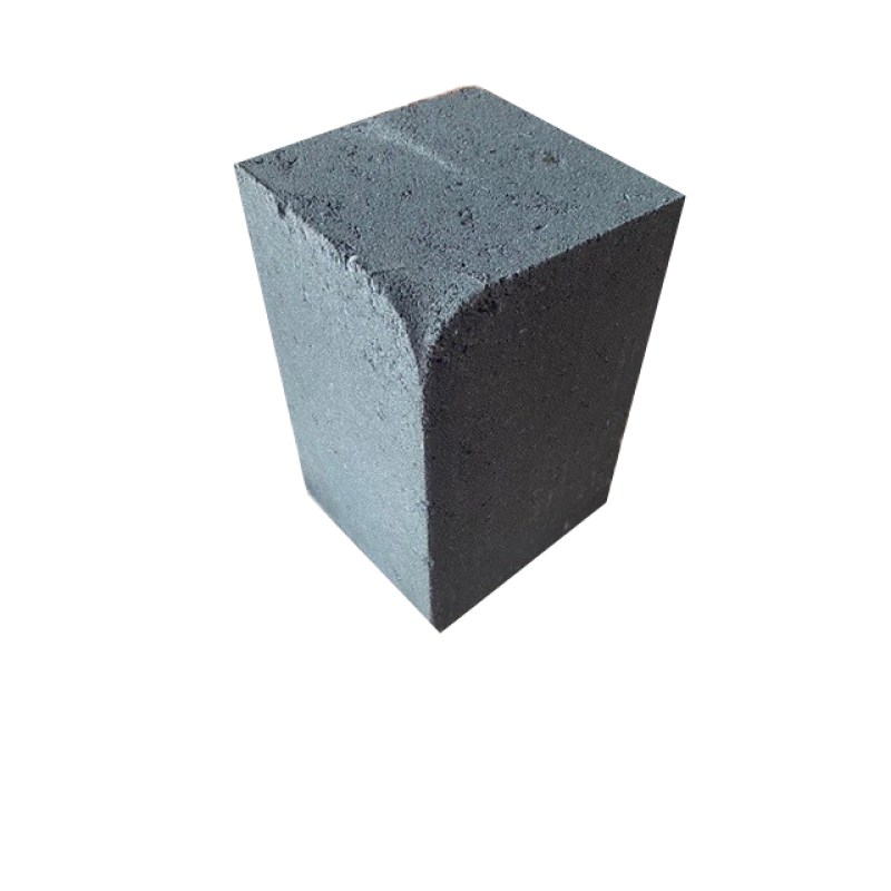 Large Block Paving Kerb Internal Corner - Charcoal